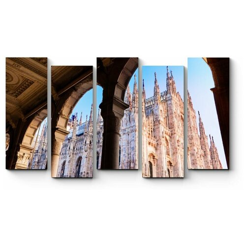 Модульная картина Миланский собор с необычного ракурса100x58