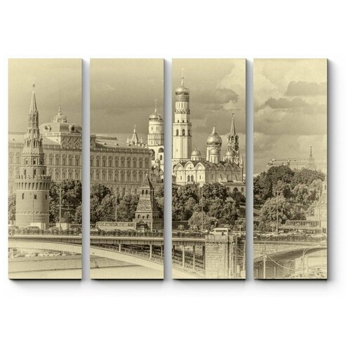 Модульная картина Черно-белая Москва80x60