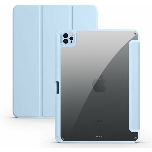 Чехол iPad Pro 12.9" (2018-2022) с держателем для Apple Pencil (PC) голубой