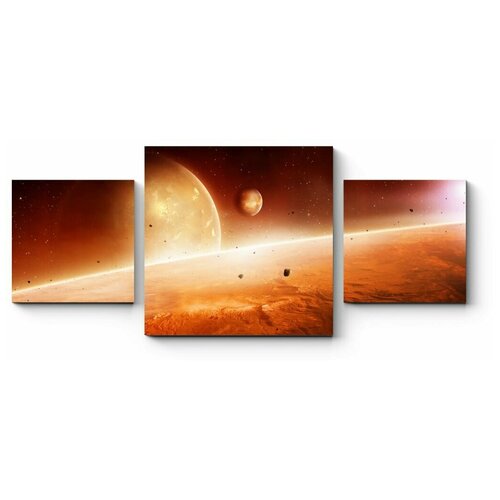 Модульная картина Завораживающий восход солнца 150x64