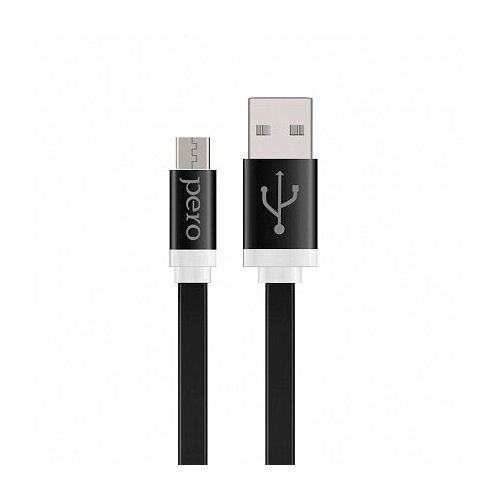 Дата-кабель PERO DC-01 micro-USB, 2А, 0.2м, черный