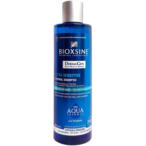 Термальный шампунь для ультра чувствительной кожи головы Bioxsine Aqua Ultra Sensitive Thermal Shampoo /300 мл/гр.
