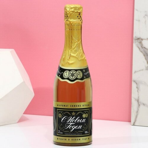 Гель для душа во флаконе шампанское «Удачи в Новом году!», 500 мл, "Чистое счастье"
