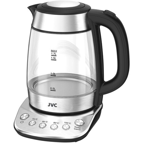 Чайник JVC JK-KE1825 черный/серебристый стекло