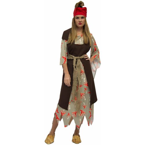 Карнавальный костюм Бабы-Яги в мухоморах взрослый