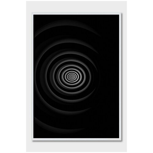 Постер для интерьера Postermarkt, 30х40 см в белой рамке, Черный #42