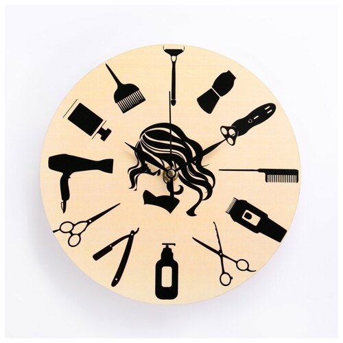 Соломон Часы настенные "Для парикмахерской", дискретный ход, d-23 см