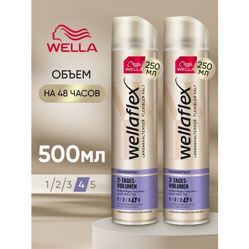 Wella Лак для волос сверхсильной фиксации Двухдневный Объем - 2 шт по 250 мл.