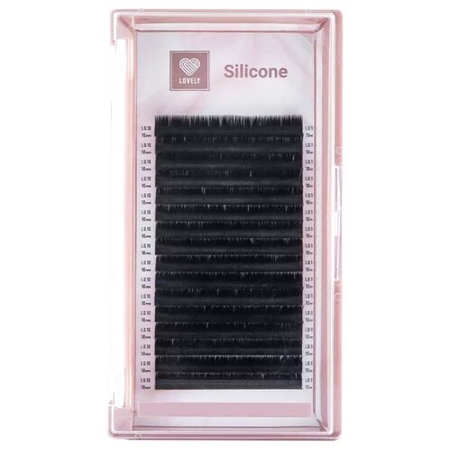 Ресницы Silicone - 16 линий - MIX (M 0.07 5-9мм) розовая палетка