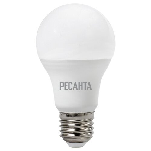 Светодиодная лампа Ресанта LL-R-A60-11W-230-3K-E27 /груша, 11Вт, тепл, Е27/ 76/1/15 16061781