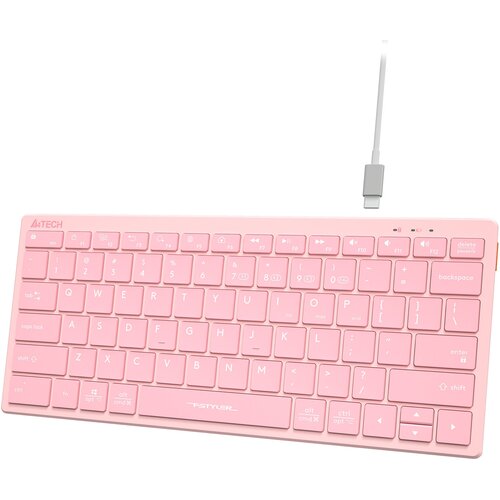 Клавиатура A4Tech Fstyler FBX51C розовый USB беспроводная BT/Radio slim Multimedia