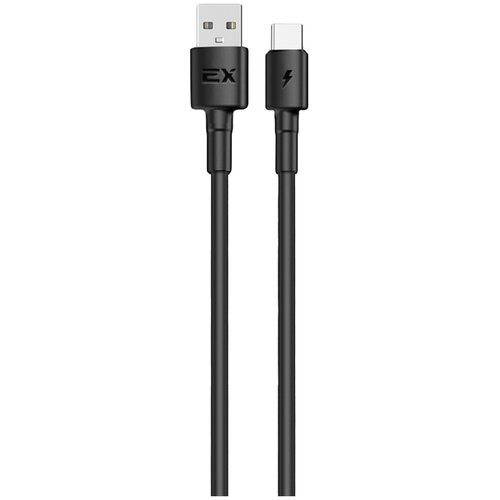 Аксессуар Exployd Flow USB - Type-C 3A 1m Silicone Black EX-K-1275