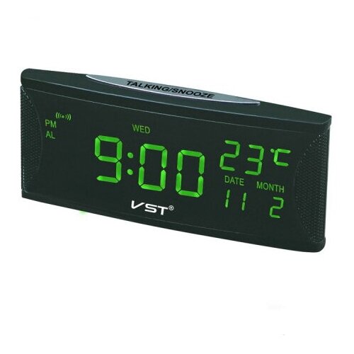 Электронные часы VST-719W-4 (Черный-ярко-зеленый)