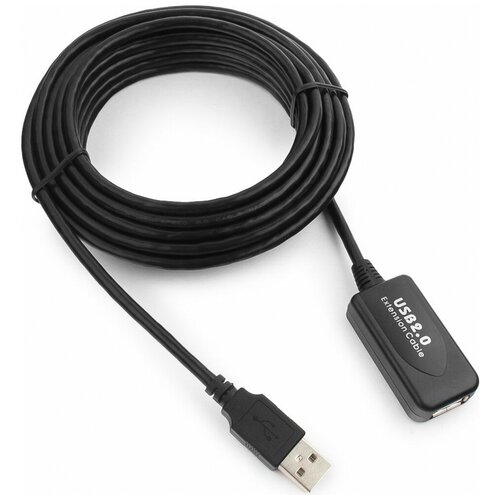 Аксессуар Gembird Cablexpert USB 2.0 AM/AF 4.8m Black UAE016-BLACK