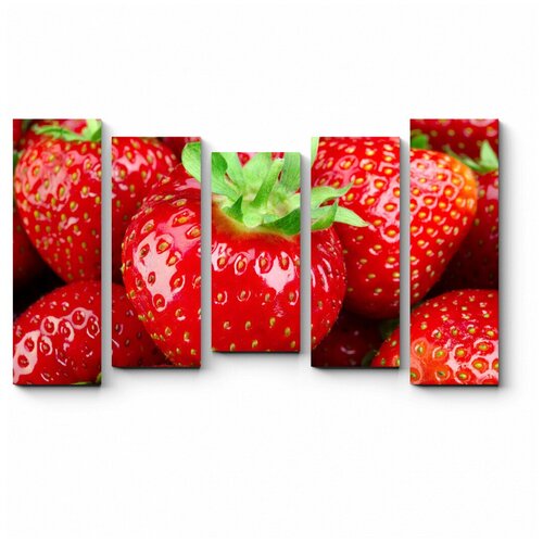 Модульная картина Спелые ягоды клубники 170x102