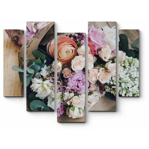 Модульная картина Весенний букет цветов111x90
