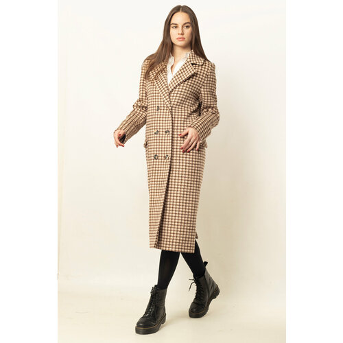 Пальто MARGO, размер 40-42/170, коричневый, бежевый