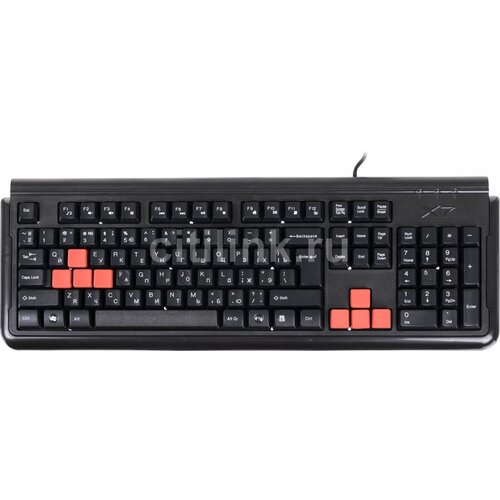 Клавиатура A4TECH X7-G300, USB, черный [g300 usb (black)]