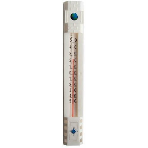 Термометр универсальный (от -50 до +50) в форме башни, материал пластик, 22,5 см. Используется как снаружи, так и внутри жилых зданий