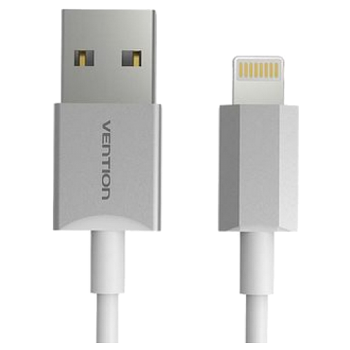 Кабель Vention USB - Lightning (VAI-C02), 1 м, 1 шт., серебристый