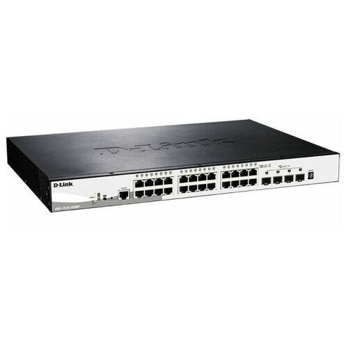 Коммутатор D-Link DGS-1510-28XMP/A1A PROJ Управляемый стекируемый SmartPro с 24 портами 10/100/1000Base-T с поддержкой РоЕ и 4 портами 10G Base-X SFP+