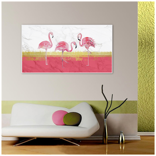 Картина интерьерная на холсте Art. home24 Фламинго, 90 x 60