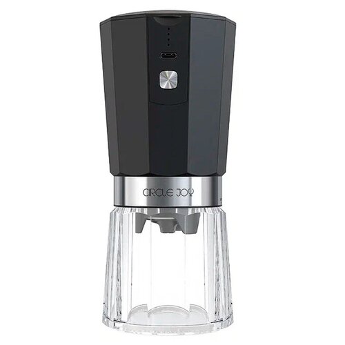 Кофемолка Circle Joy Electric Coffee Grinder (CJ-EG05 Black-Silver RUS), русская версия, черно-серебристая