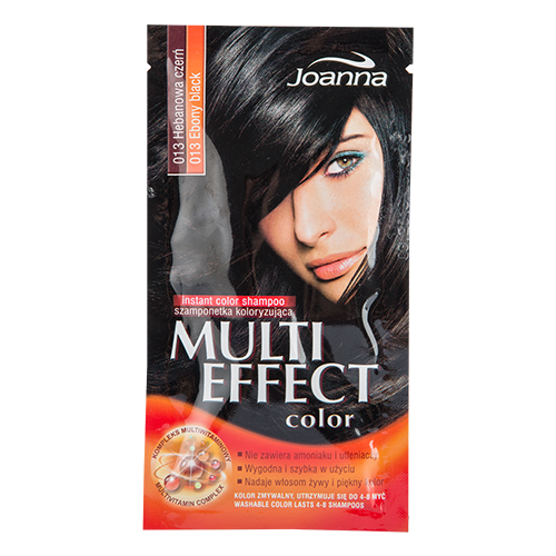 Joanna шампунь Multi Effect Color Keratin Complex, тон 013 черный эбеновый