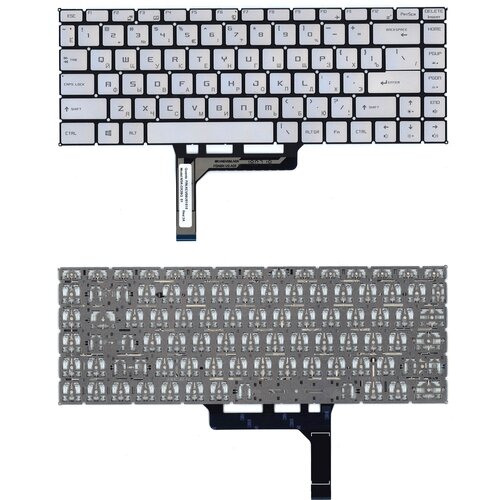 Клавиатура для MSI GF63 серебро с подсветкой p/n: NSK-FDABN