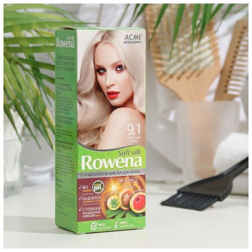 Крем-краска для волос Rowena Soft Silk 9.1 пепельный блонд, 135 мл
