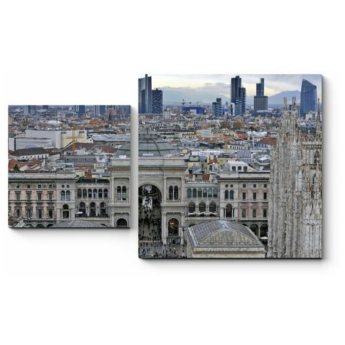 Модульная картина Панорама потрясающего Милана 80x48