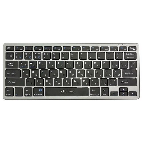 Клавиатура Oklick Оклик 835S черный/серый USB беспроводная slim Multimedia