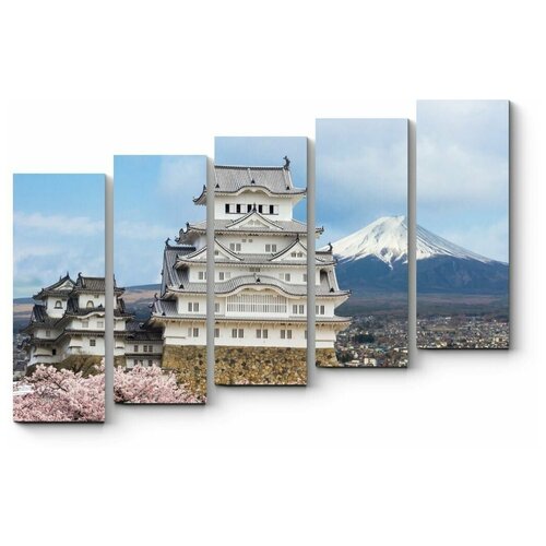 Модульная картина Himeji Castle and full cherry blossom 170x119