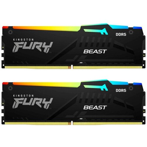 Оперативная память Kingston FURY Beast Black RGB [KF552C40BBAK2-16] 16 ГБ, DDR5, 8 ГБx2 шт, 5200 МГц