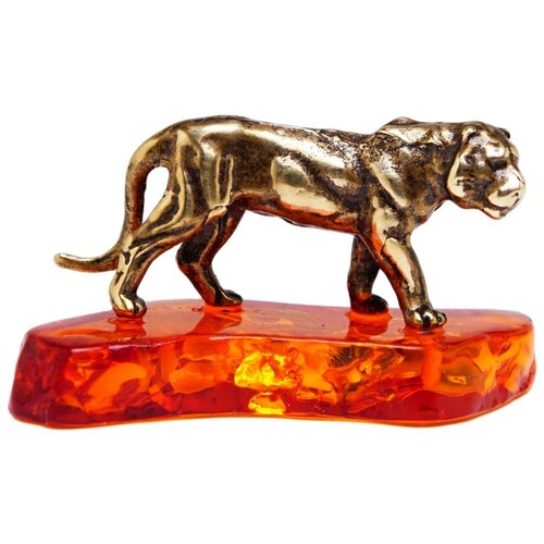 Фигурка мини Тигр (янтарь, бронза, латунь) 3428 Хорошие Вещи
