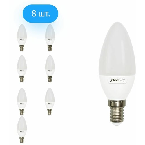 Светодиодная лампа JazzWay PLED Power 11W 4000K 980Лм E14 свеча (комплект из 8 шт)