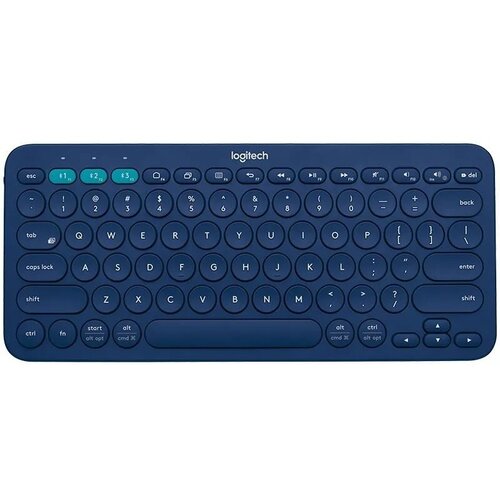 Беспроводная клавиатура Logitech K380 Multi-Device синий, английская, 1 шт.