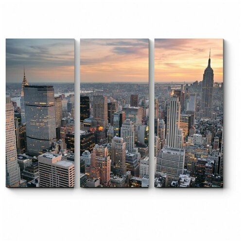 Модульная картина Небоскребы Нью-Йорка90x65