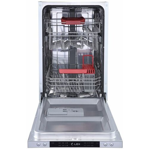 Встраиваемая посудомоечная машина LEX PM 4563 B, узкая, ширина 44.8см, полновстраиваемая, загрузка 10 комплектов