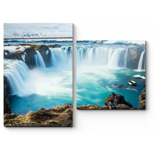 Модульная картина Грандиозный водопад Исландии 40x30