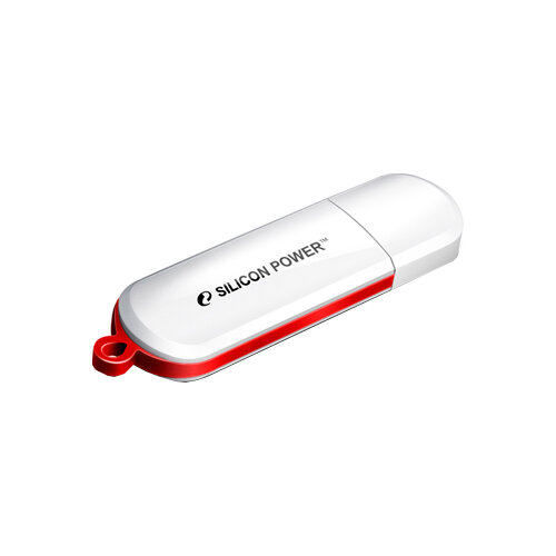 Флешка Silicon Power LuxMini 320 8 ГБ, 1 шт., белый/красный