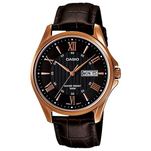 Наручные часы CASIO Collection, черный, коричневый