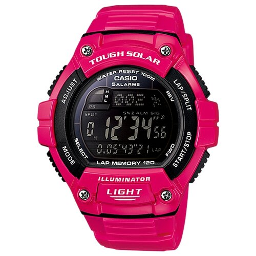 Наручные часы CASIO Collection W-S220C-4B, розовый, черный