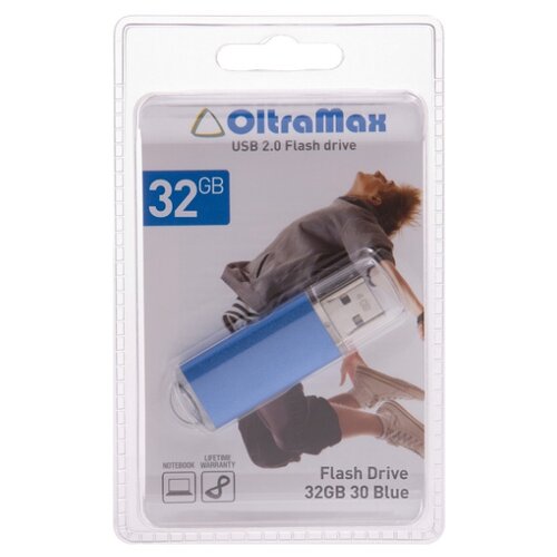 Флешка OltraMax 30 32 ГБ, 1 шт., синий