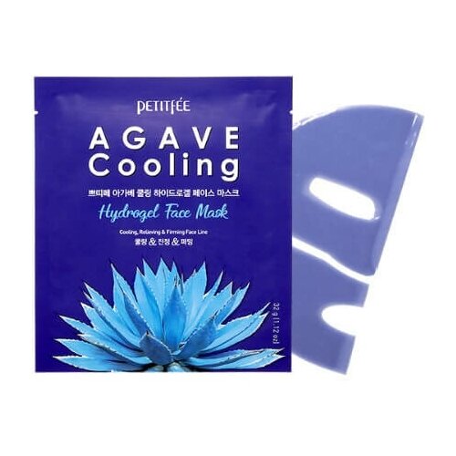 Охлаждающая гидрогелевая маска с экстрактом агавы Petitfee Agave Cooling Hydrogel Face Mask