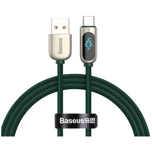 Кабель Baseus Display Fast Charging Data Cable USB to Type-C 5A 1m Green (CATSK-06)