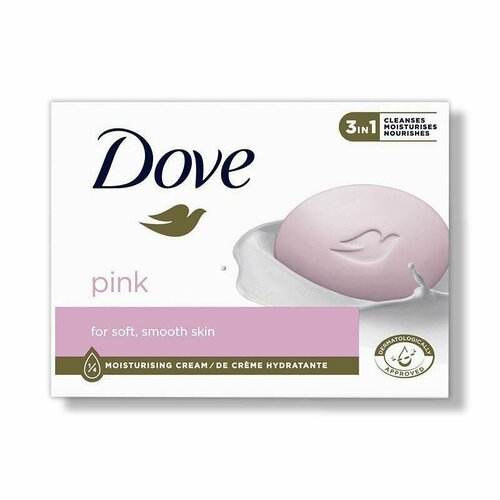 Dove Крем-мыло кусковое Pink Rosa Beauty Bathing Bar, 135 г