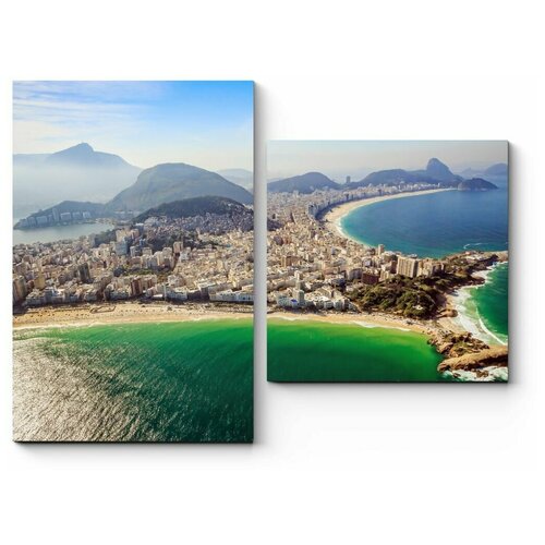 Модульная картина Пролетая над солнечным Рио-де-Жанейро 40x30
