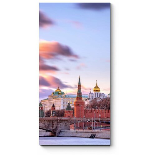 Модульная картина Вечерняя прогулка по Москве80x160