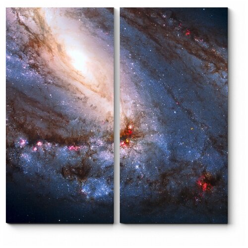 Модульная картина Свет галактик 100x100